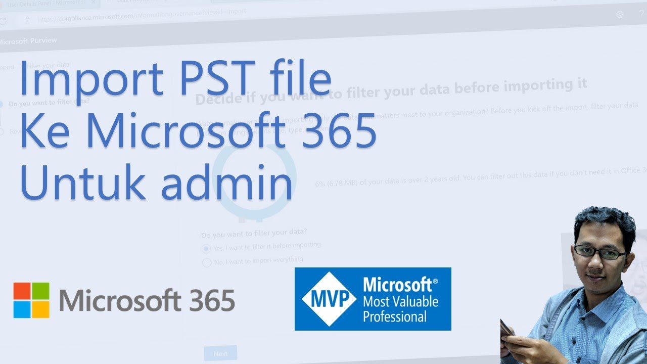 Import PST file ke Microsoft 365 / Exchange Online untuk Admin - YouTube