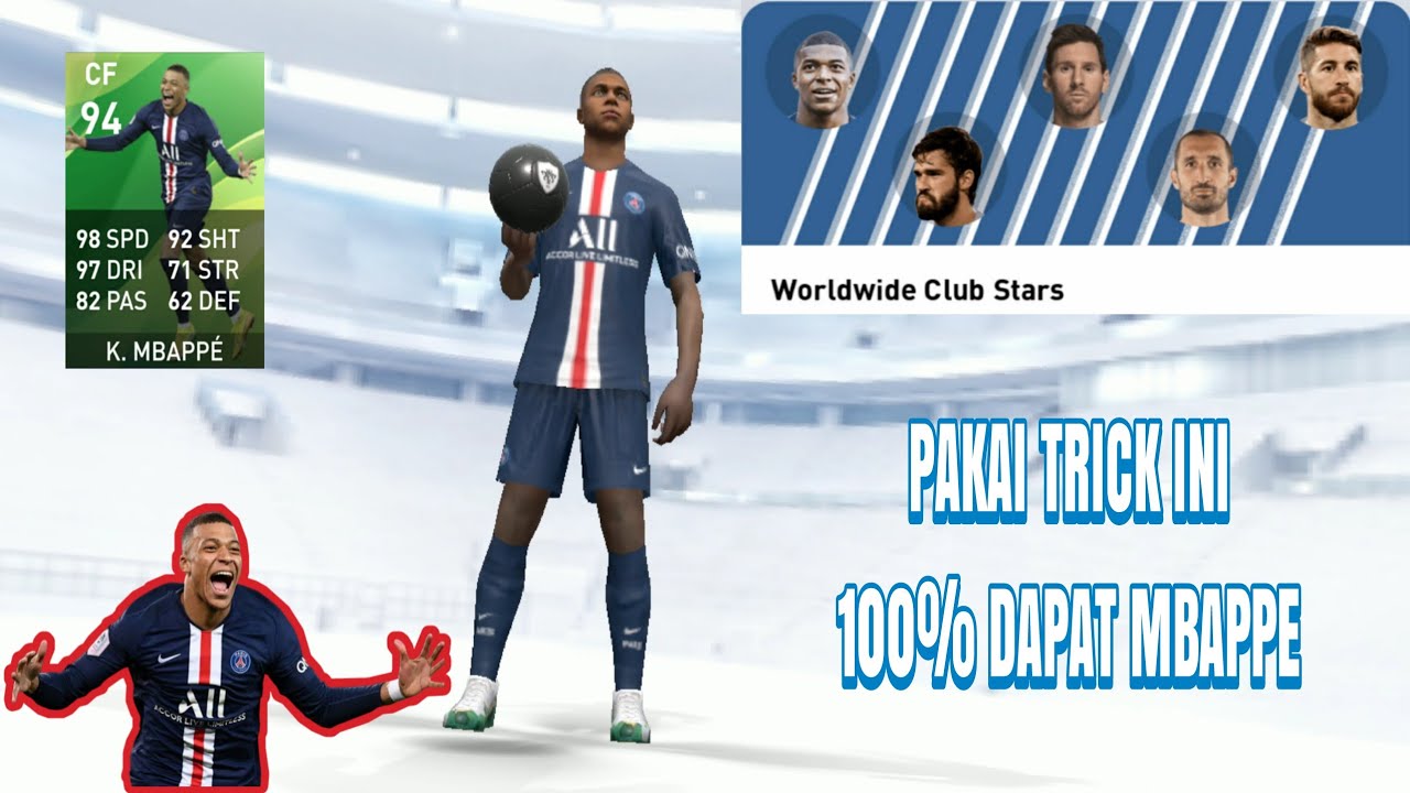 MBAPPE | SURE BLACK BALL TRICK IN WORLDWIDE CLUB STARS BOXDRAW | PES ...