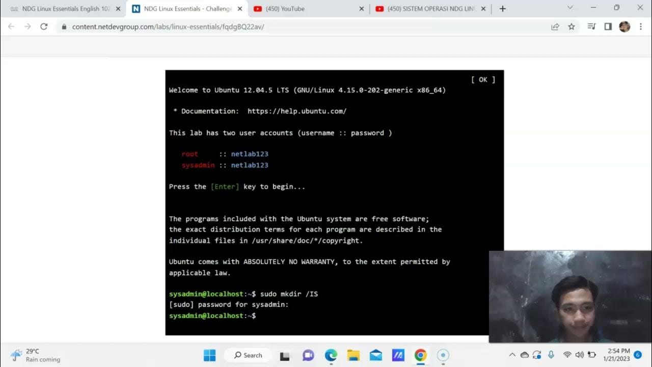Ndg Linux Essentials English 1022 Cga Challenge Lab A User Management Youtube