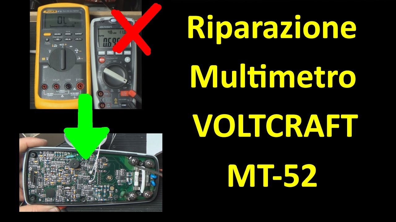 0453: Riparazione Multimetro Voltcraft MT-52 - YouTube