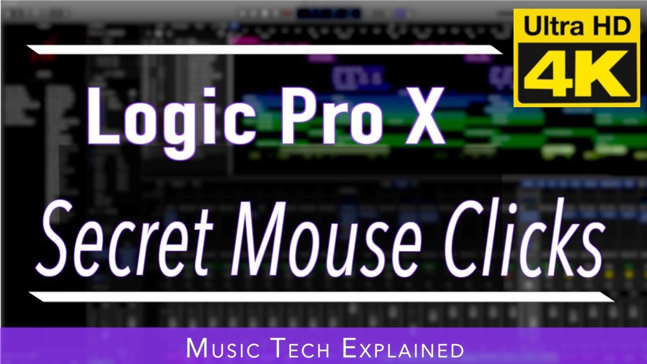 Logic Pro X - Secret Mouse Clicks 🖱 ... and much much more 🎚🎛 - YouTube
