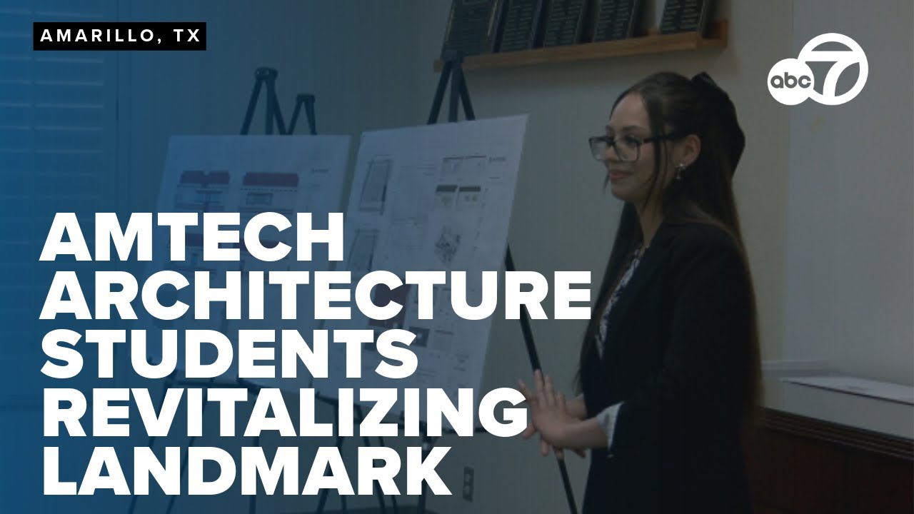 AmTech architecture students envision modern revival for historic Amarillo landmark - YouTube