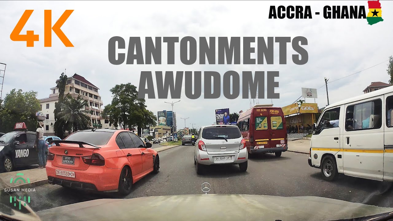 Cantonments Drive To Awudome Via Kanda Nima Kokomlemle Accra Ghana 4K ...