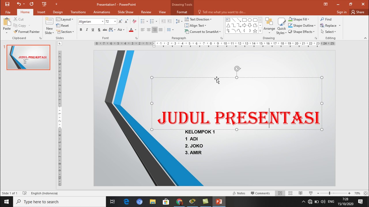 Membuat Presentasi Sederhana menggunakan Power point - YouTube