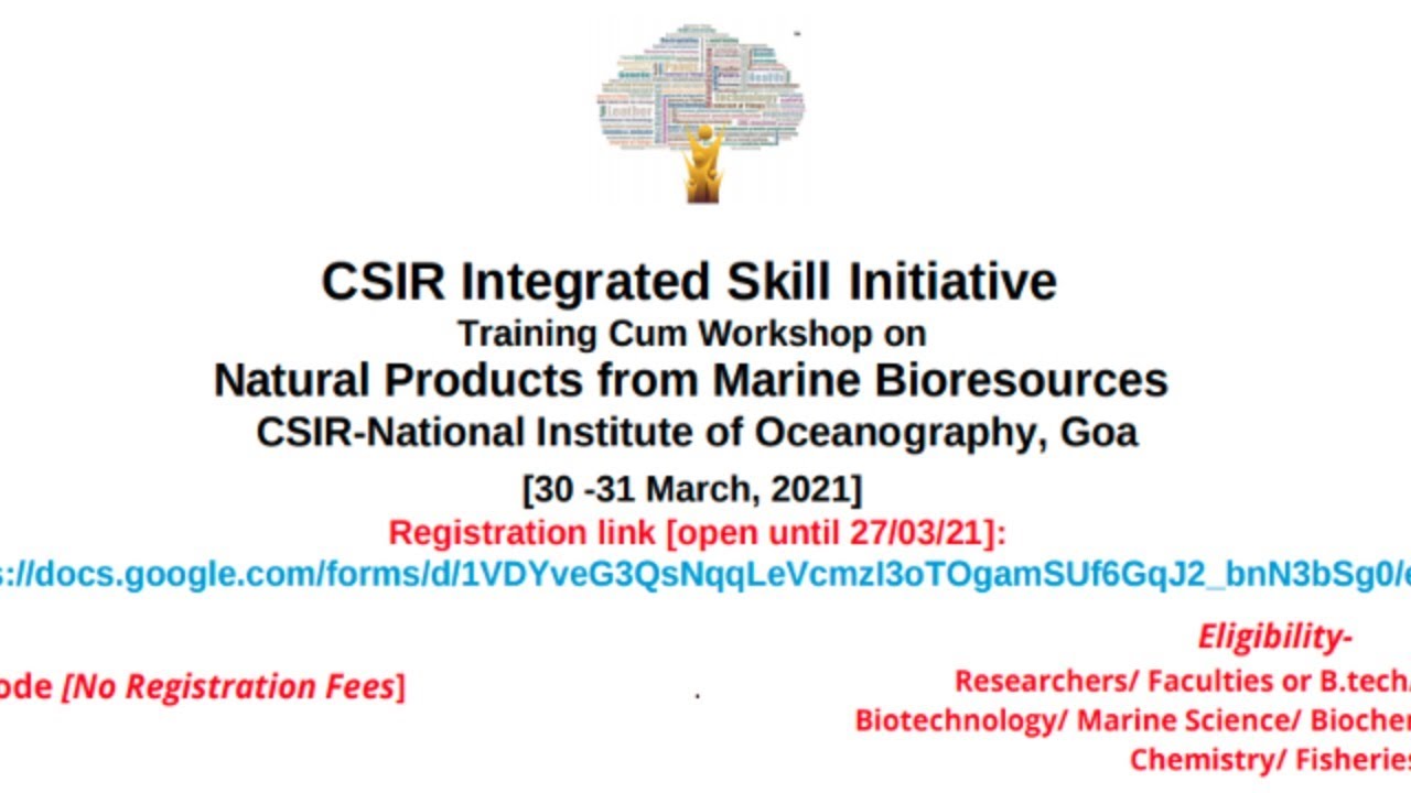 CSIR Integrated Skill Initiative Training Cum Workshop on Natural ...