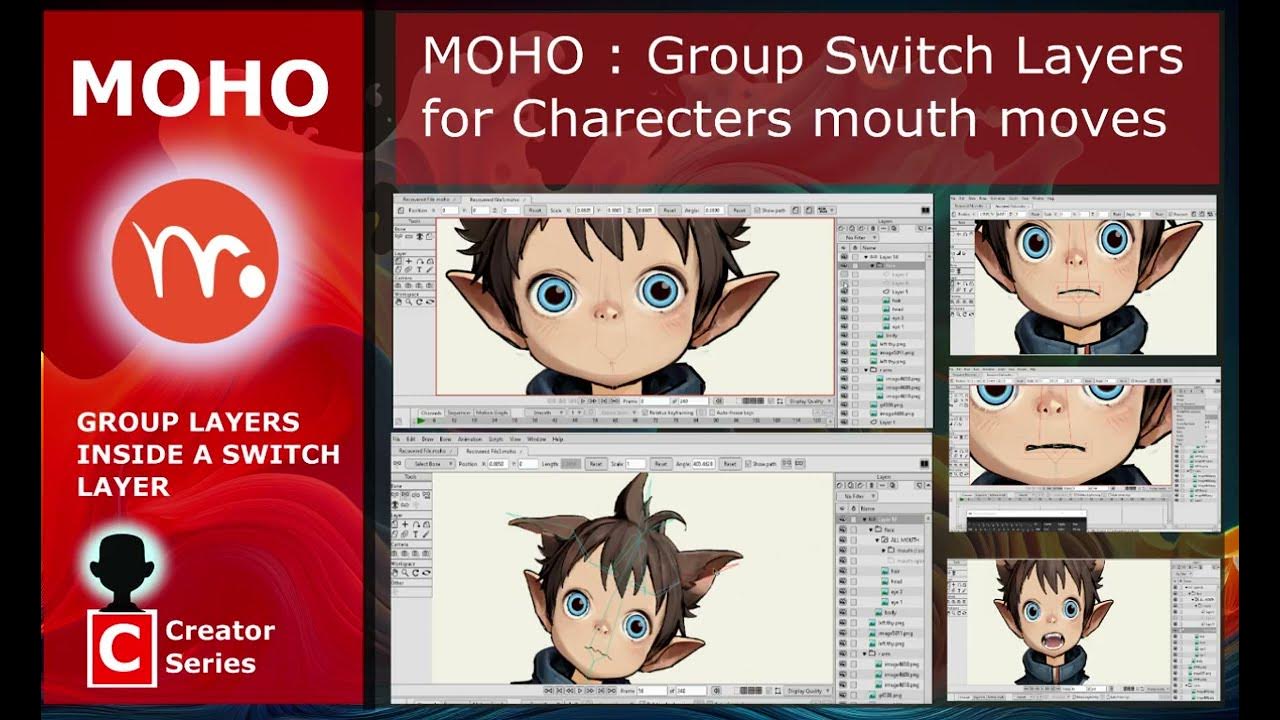 Moho creating group layers and adding switch layers for a mouth- A GROUP WITH-IN A GROUP - YouTube