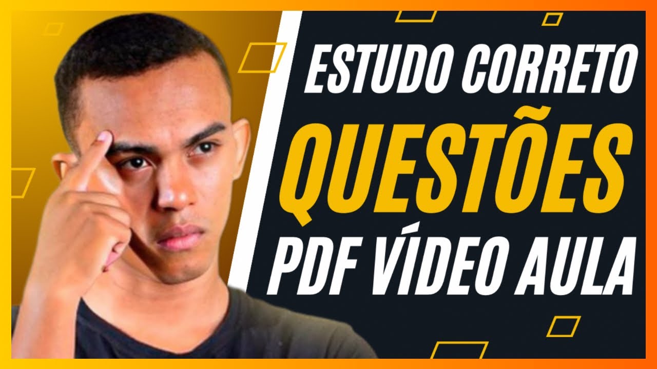COMO ESTUDAR POR QUESTÕES PDF VÍDEO AULA - YouTube