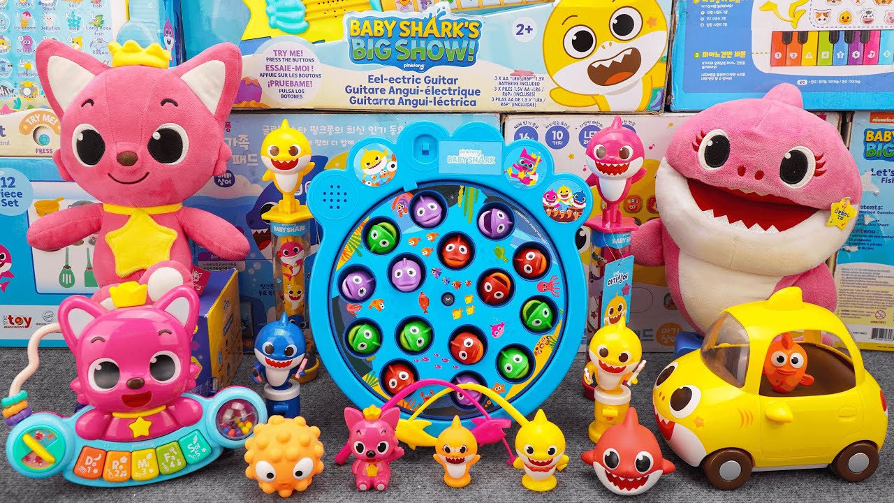 BABY SHARK Collection Satisfying Unboxing Baby Shark Fishing Game ...