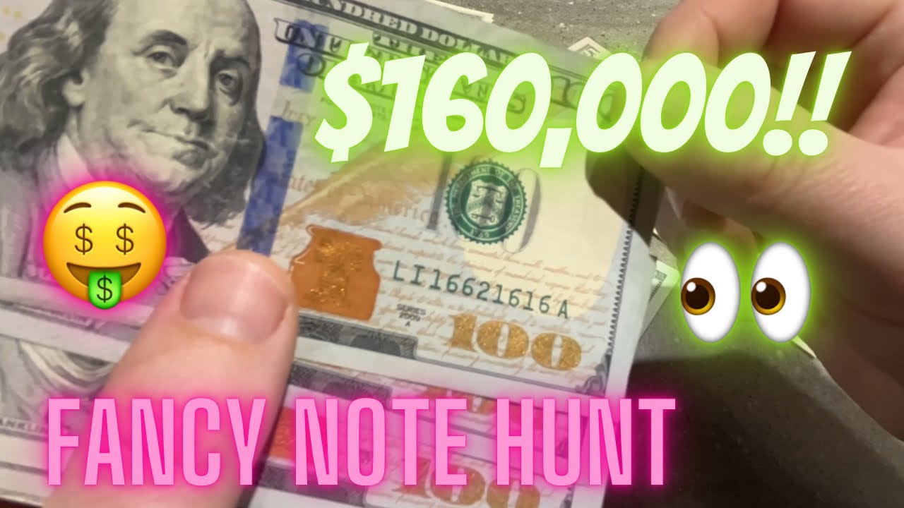 Amazing Results! $160,000 Fancy Note Hunt - YouTube