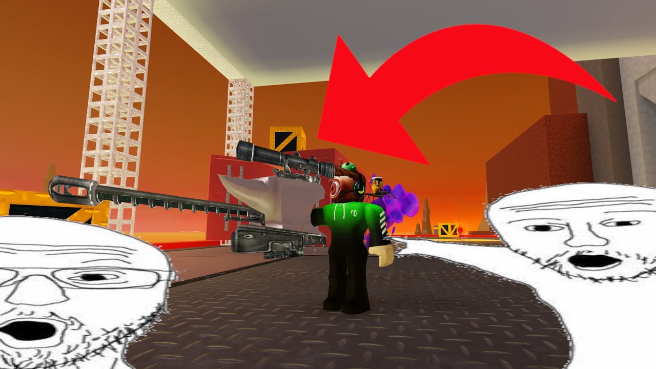 Sniping people with the anvil in blast zone Roblox - YouTube