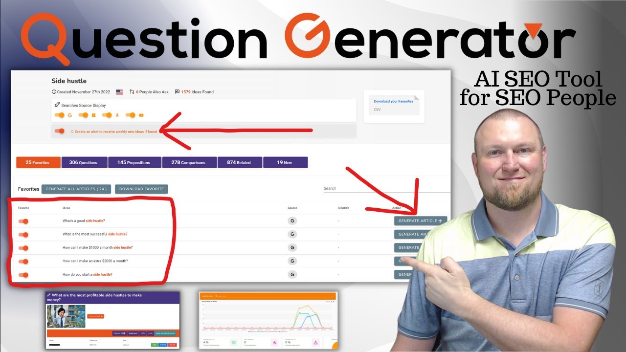 Question Generator Review: All In One AI Tool for SEO Pros🔥😲 - YouTube
