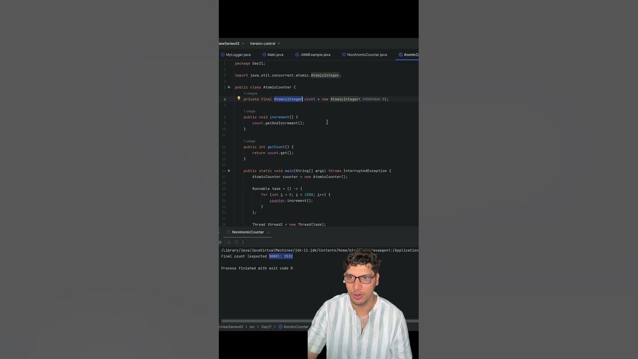 Day 21/45 Java Interview Series | Thread Safety using Atomic Variables | #java #javainterview ...