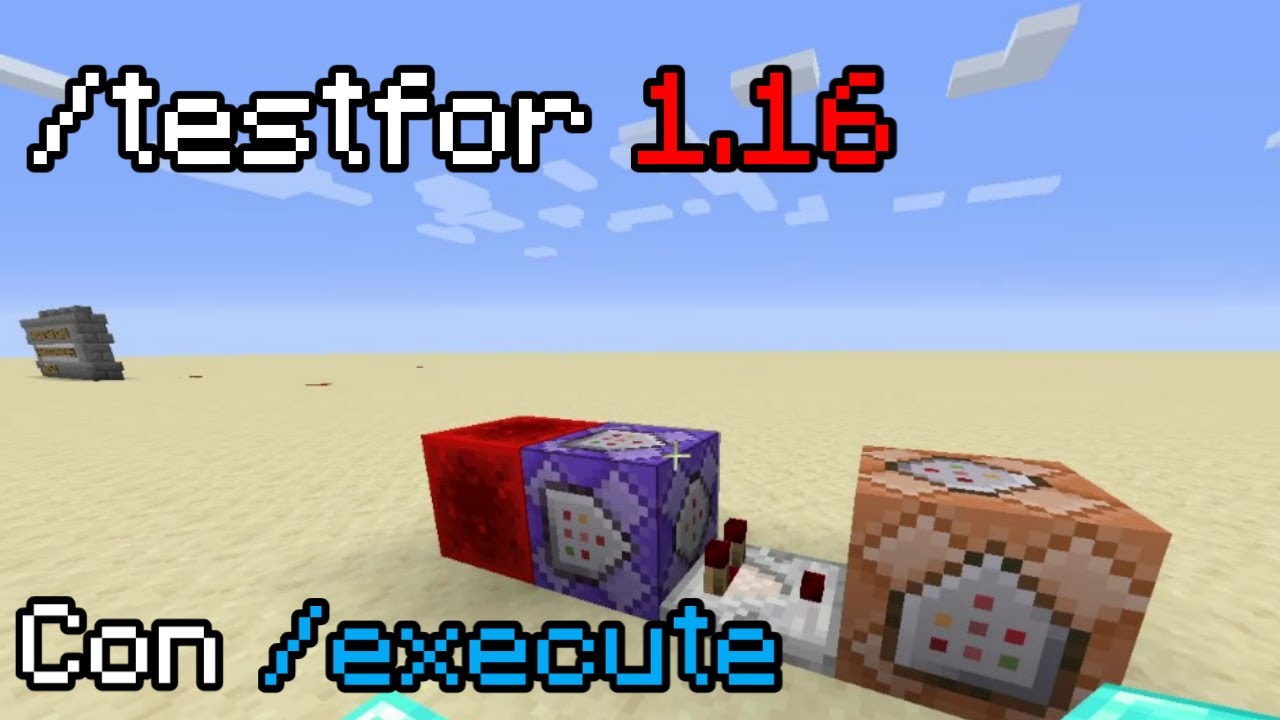 /testfor para Minecraft 1.16 con /execute - YouTube