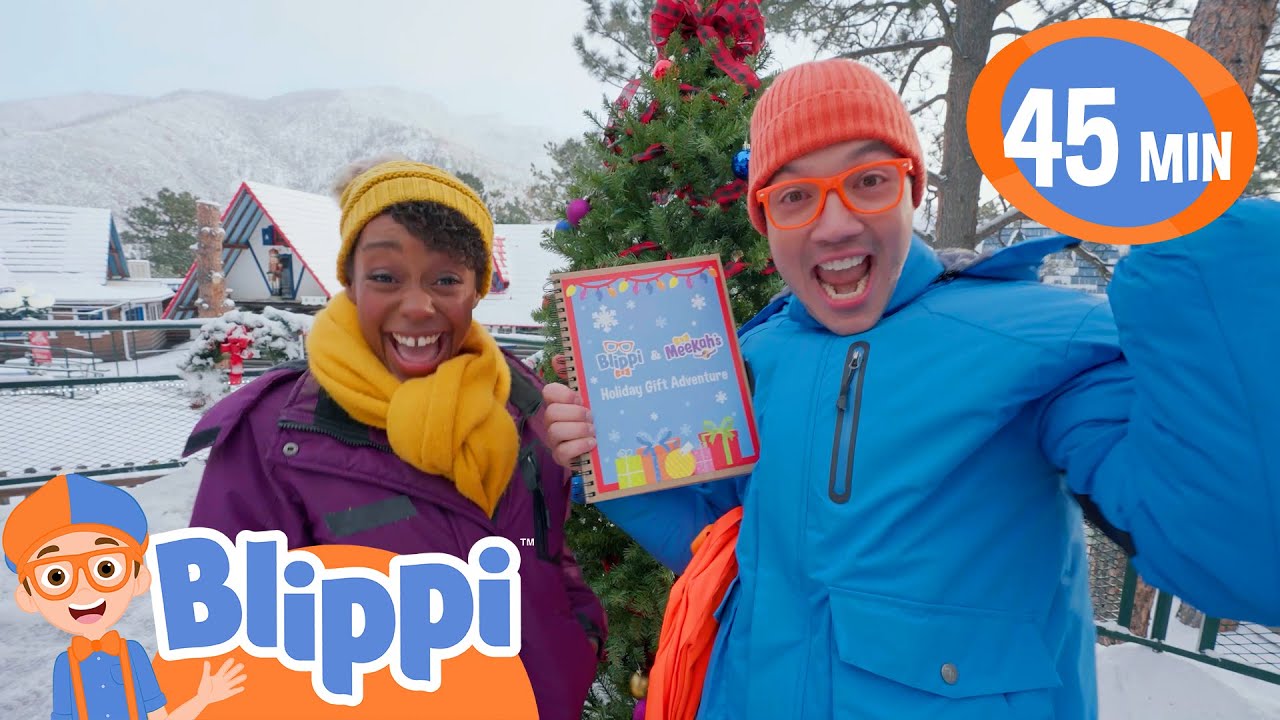 Blippi and Meekah Deliver Gifts with Santa!| Christmas Special | Blippi ...