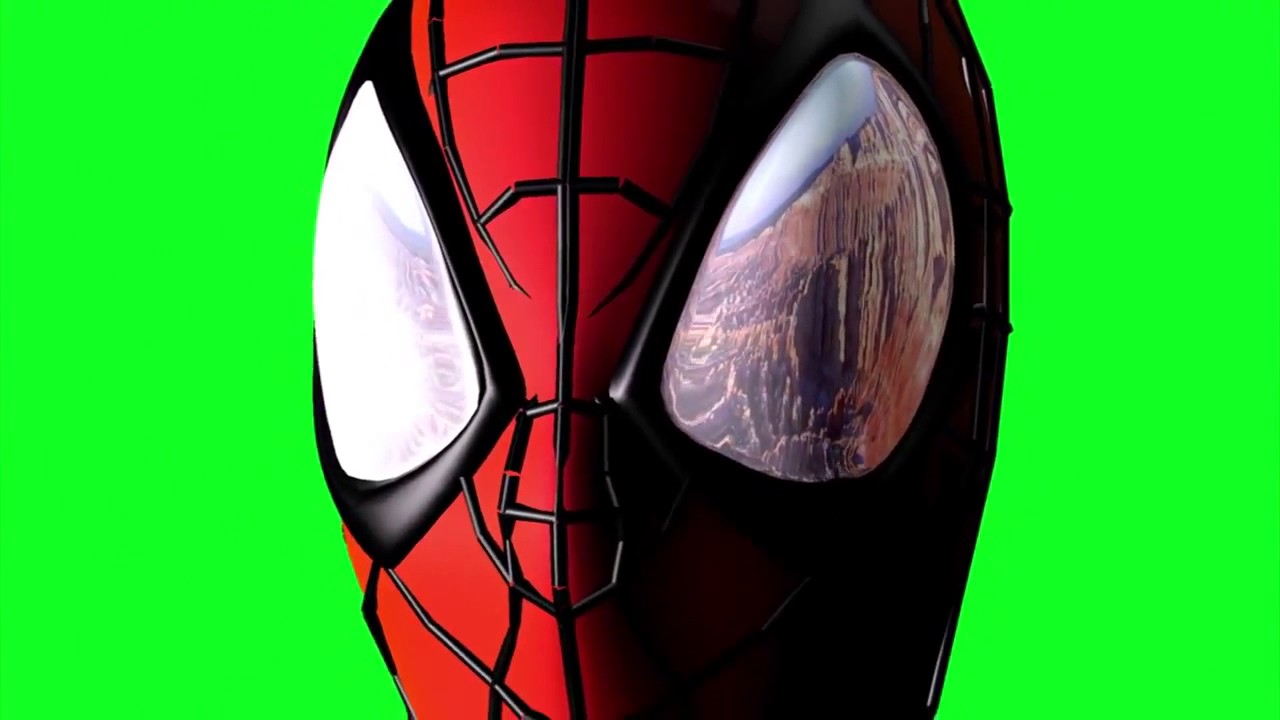 Spiderman face zooms out Green Screen - YouTube