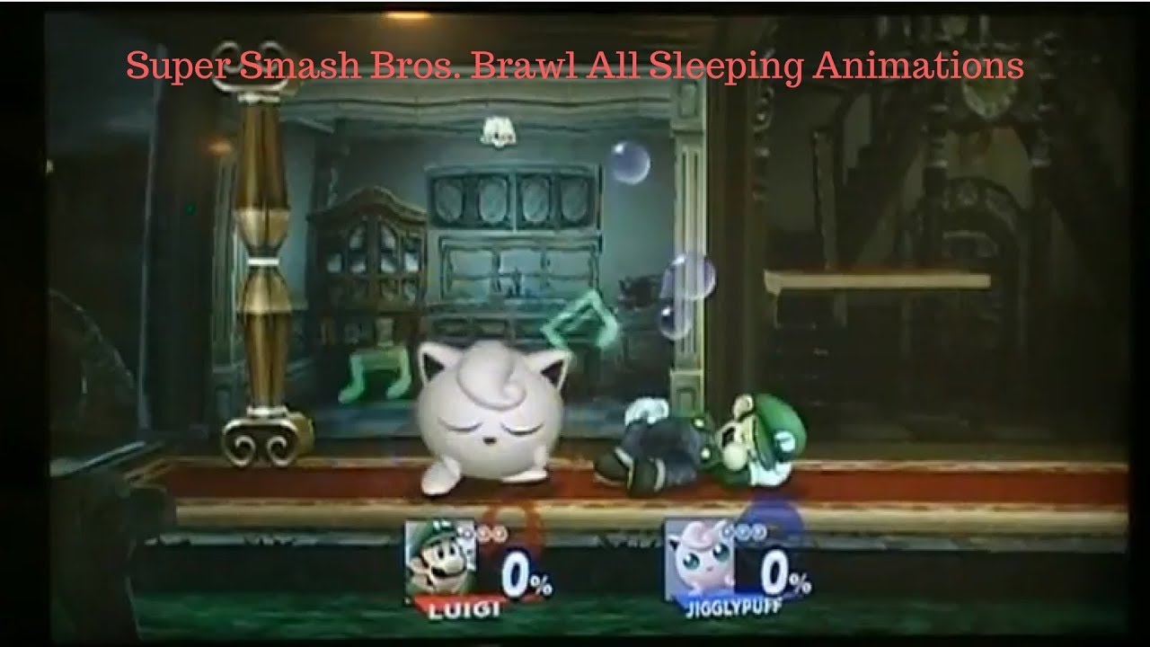 Super Smash Bros Brawl All Sleeping Animations - YouTube