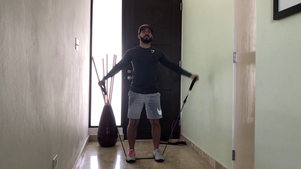 Lateral Raise with Tube Bands - YouTube