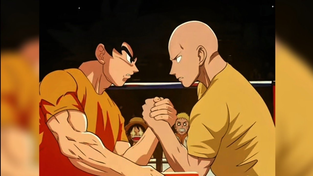 Goku vs Saitama | The Ultimate Arm-Wrestling Battle | Ultra Instinct vs ...
