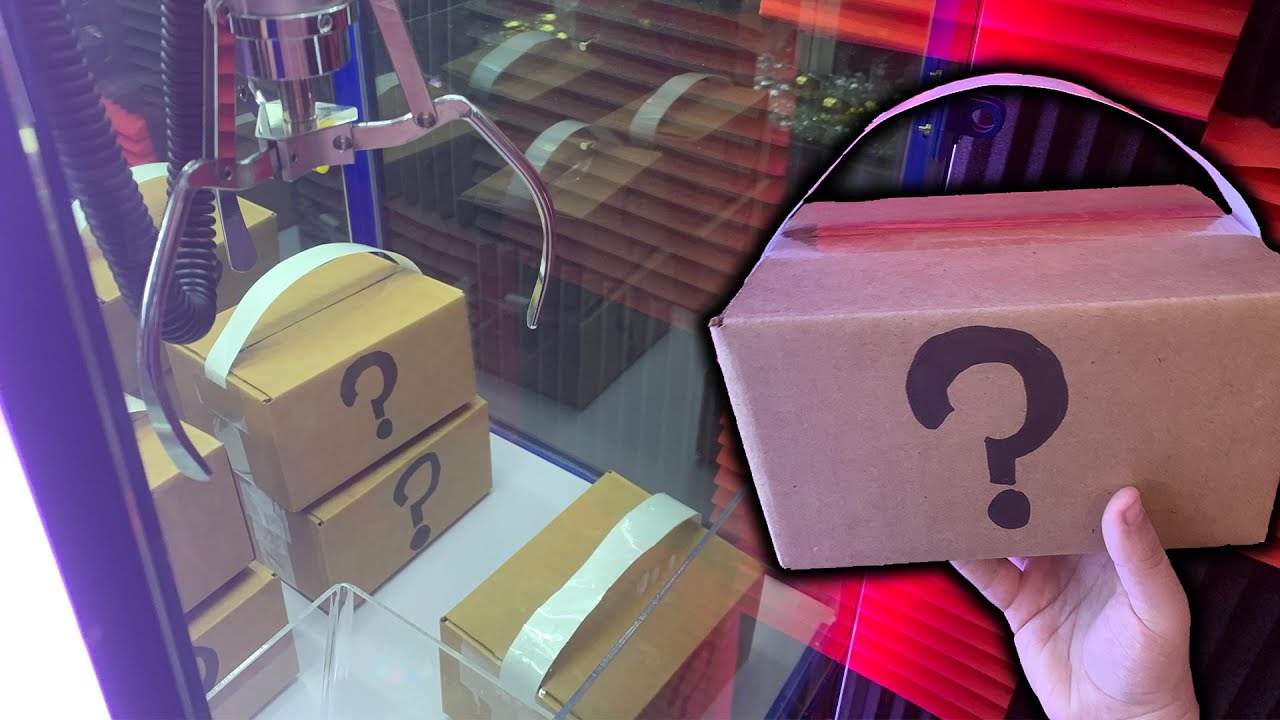 I WON A Mystery Box From The Claw Machine - YouTube