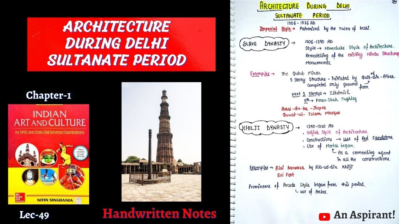 Architecture during Delhi Sultanate Period || Art & Culture || Lec.49 ...