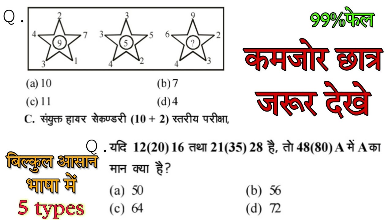 Important reasoning questions || ssc gd reasoning questions || ssc mts ...