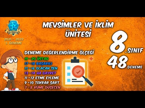 ULTRAFEN 8.Sınıf 48.Deneme soru çözümleri (2021-2022 1.Deneme)