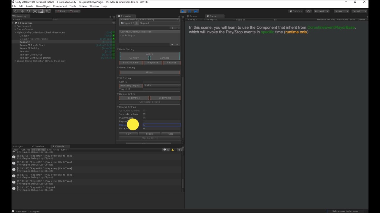 Eventplayer 26 Coroutine Youtube