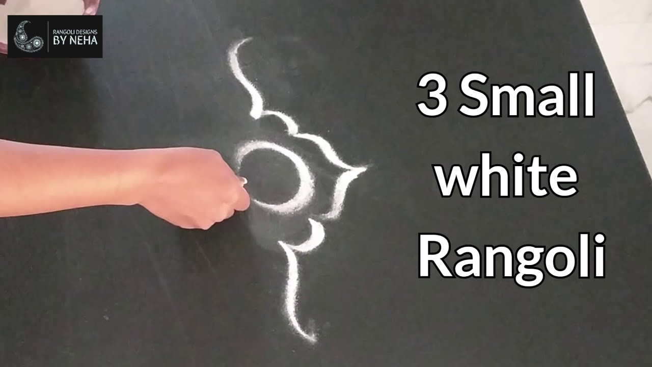 Daily White Rangoli - 2 | Mini Rangoli | Daily Rangoli for Pooja room ...