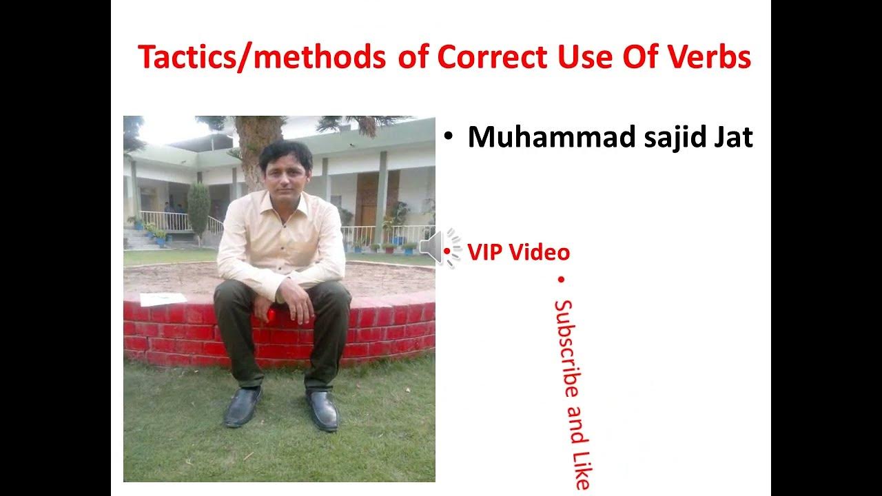 Tactics/methods of Correct Use Of Verbs - YouTube
