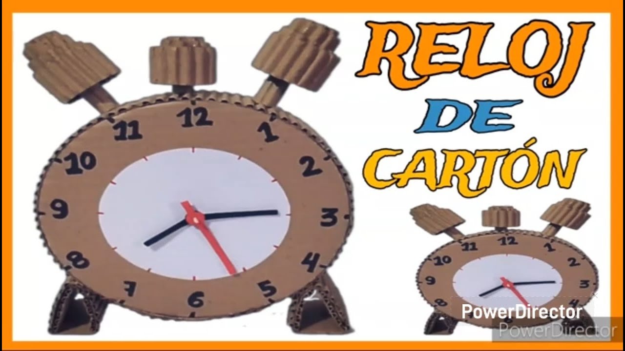 RELOJ DE CARTÓN FÁCIL DE HACER / CÓMO HACER UN RELOJ DE CARTÓN ESCOLAR ...