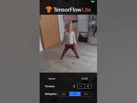 TensorFlow Light for iOS app. PoseNet deeplearning example. - YouTube