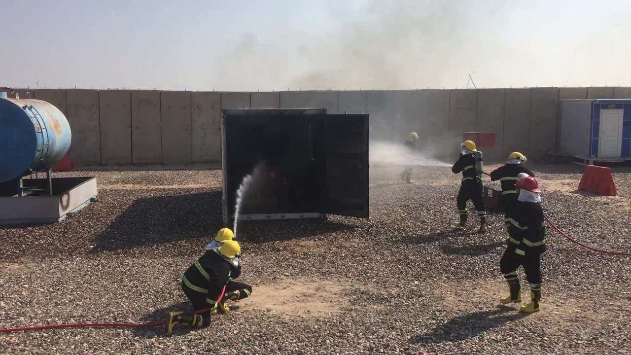 Al Delma firefighting training 2 - YouTube