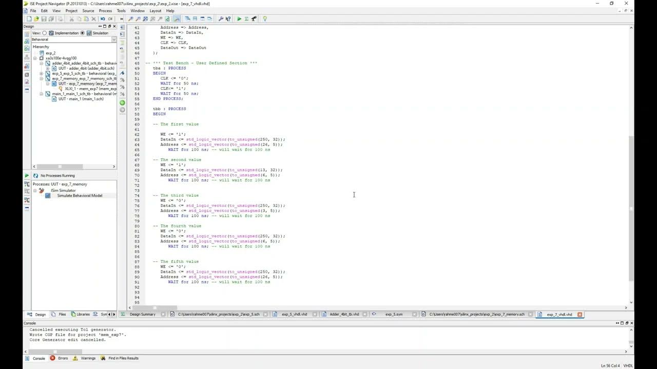 VHDL Testbench Implementation and Simulation of Single Port RAM using ...