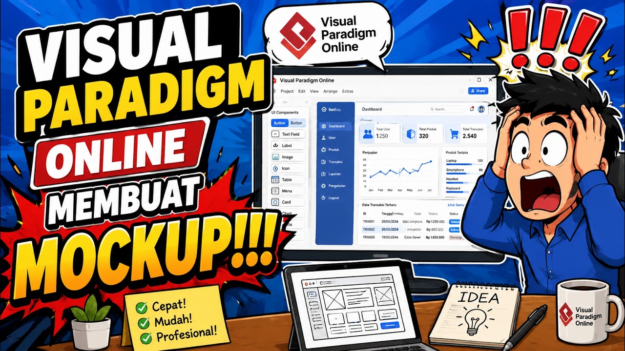 Visual Paradigm Online Membuat Mockup - YouTube