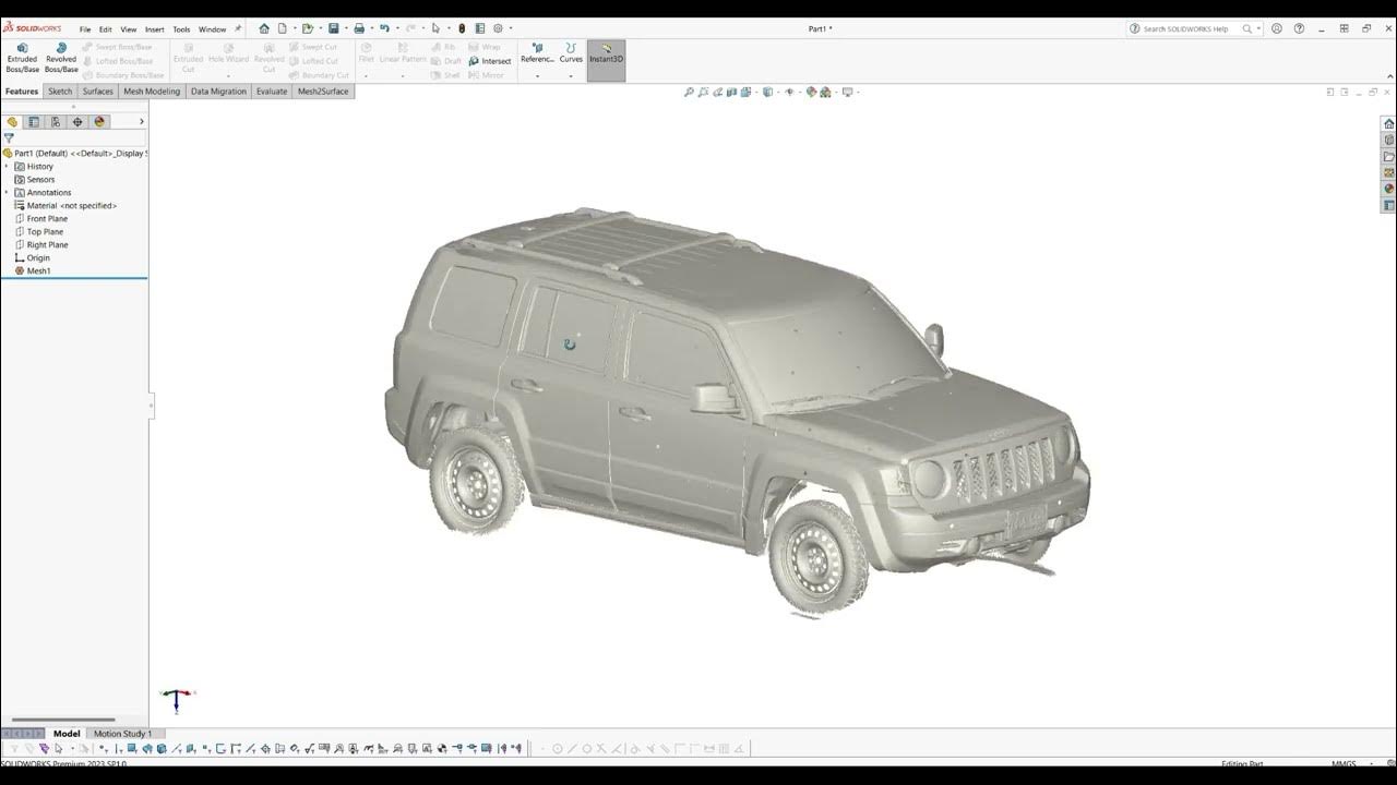 Scan To CAD | Large scan meshes in SOLIDWORKS - YouTube