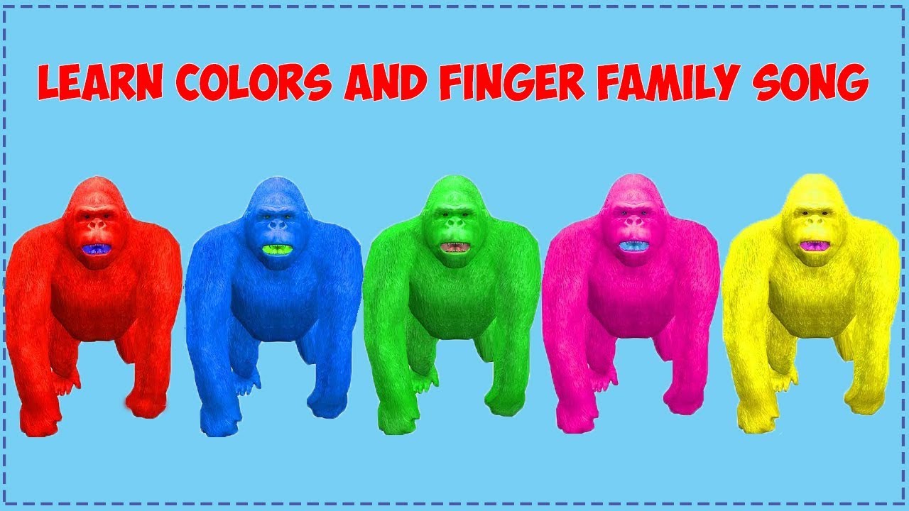 Animals Finger Family Song For Kids | Leorn Colors | Animals Cartoon ...