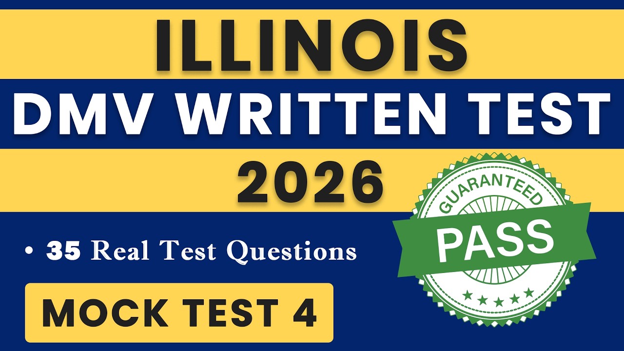 IL DMV Permit Test 2026 | Illinois DMV Written Test Practice | 35 Real ...