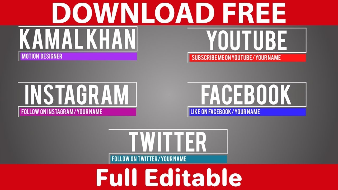 #002 Awesome Lower Thirds Template For After Effect Project File ...