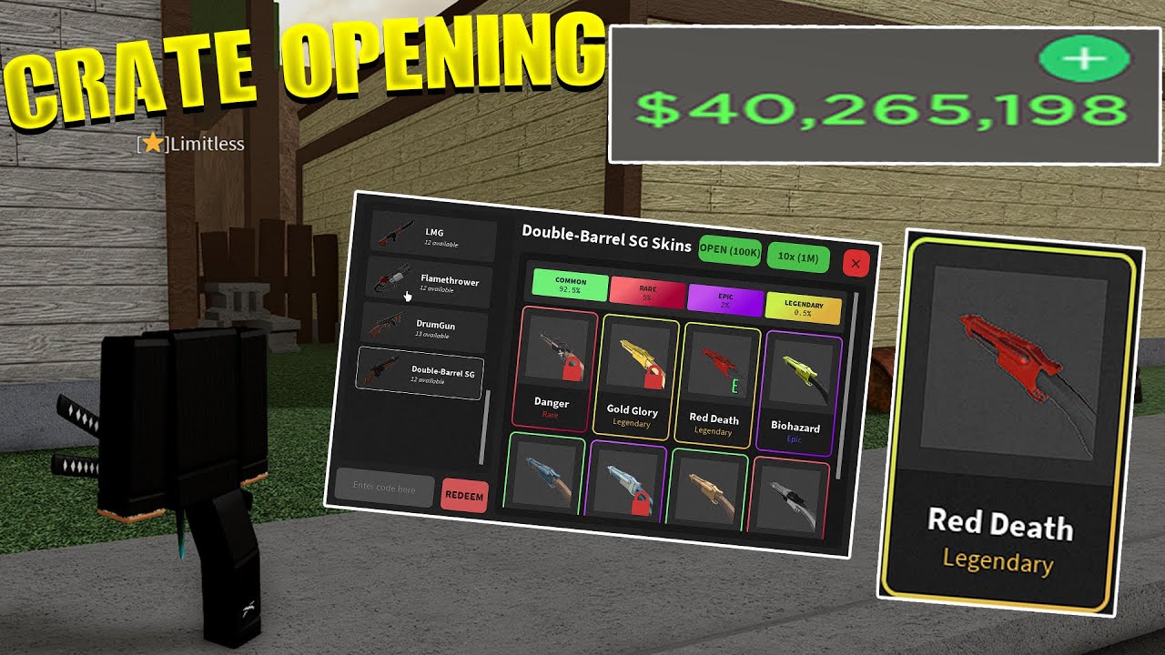 I spent 40 Million Da Hood Cash on Crates... - YouTube