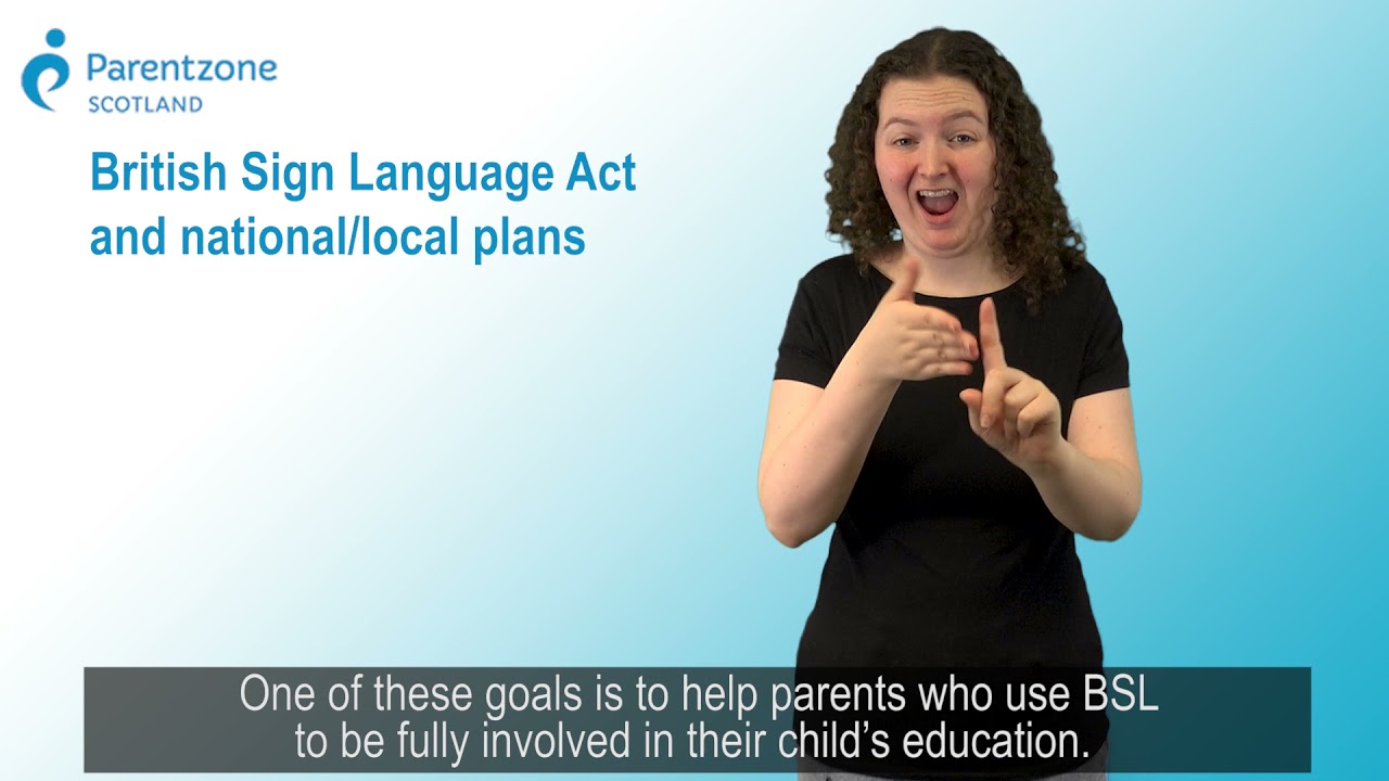 British Sign Language Act and national / local plans - YouTube