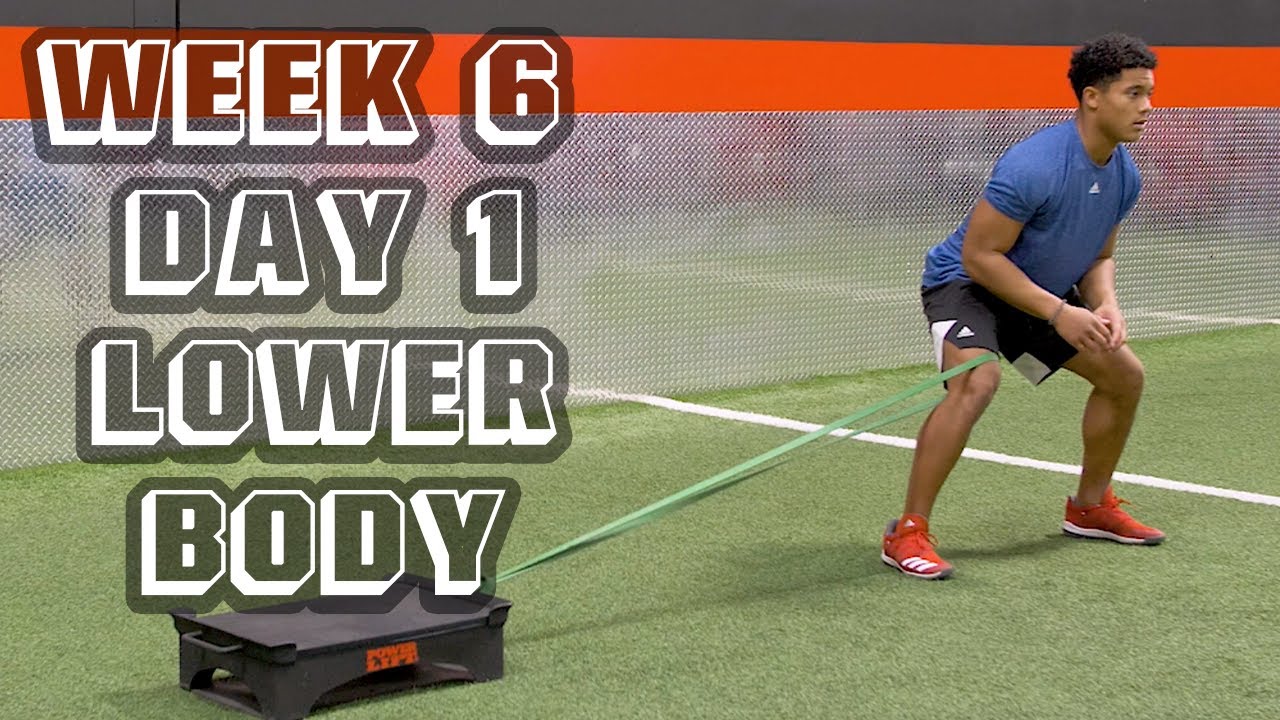 Offseason Football Workout Program: Lower Body | Week 6 Day 1 - YouTube