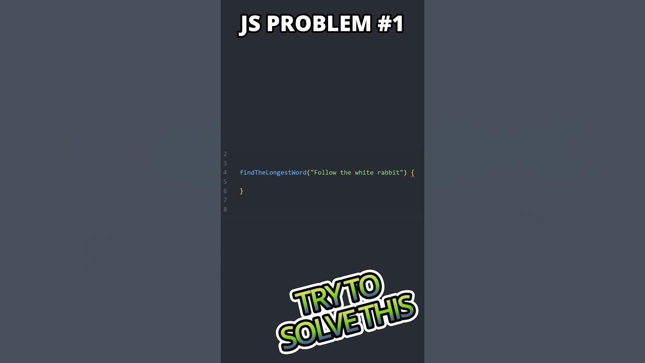 Find the longest word! #coding #javascript #challenge - YouTube
