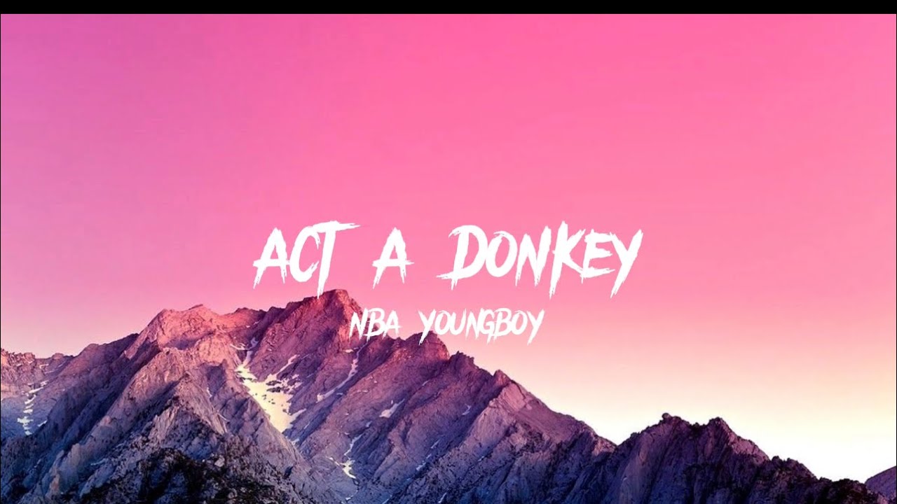 NBA YoungBoy - Act A Donkey (Lyrics) - YouTube