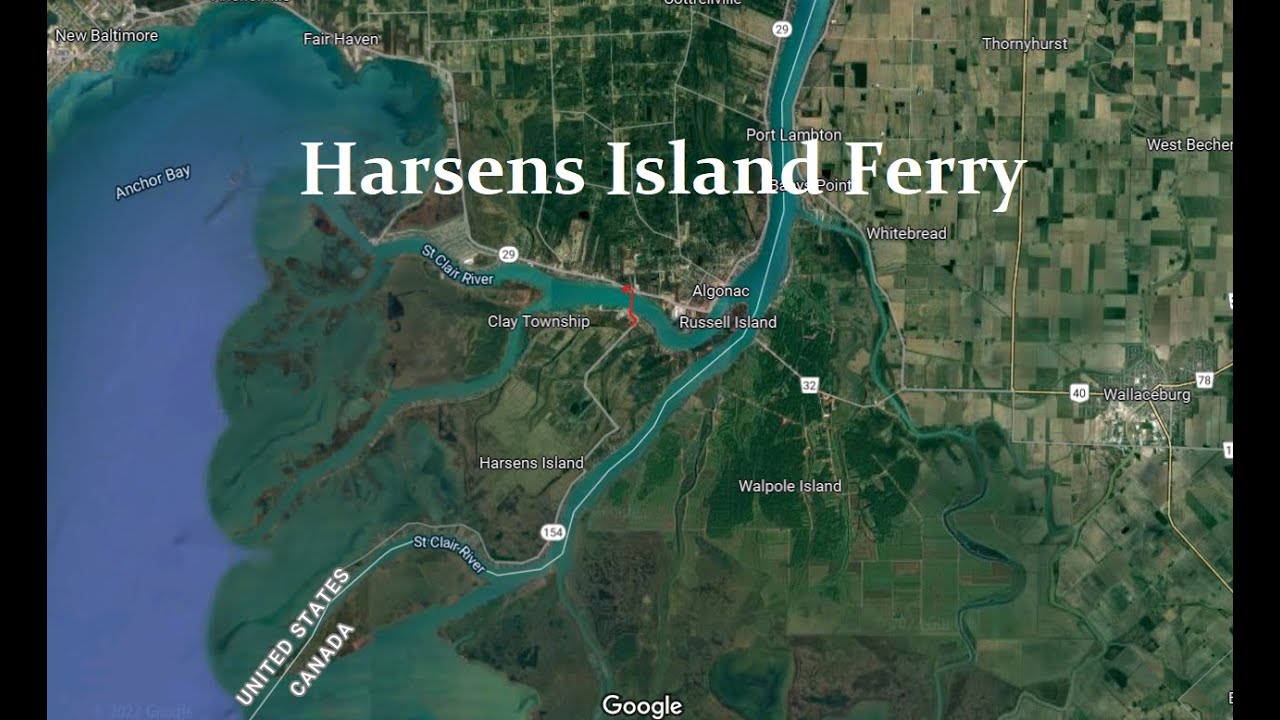 Harsens Island Ferry Back To Algonac - YouTube
