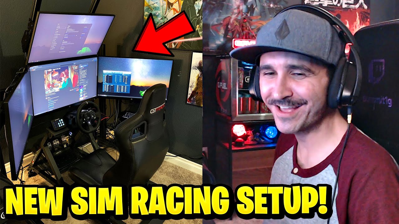 Summit1g Plays on NEW $7000 Full Sim Racing Rig & Triple PC Streaming ...