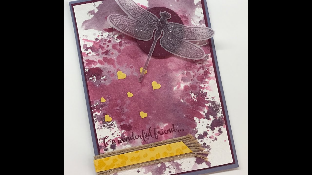 Ink Smooshing Dragonfly Dreams Card - YouTube