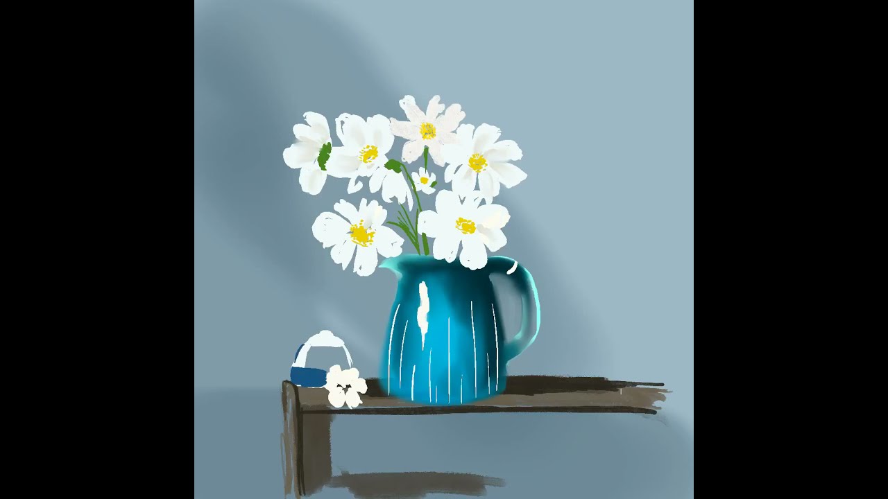 Time lapse of still life drawing on my ipad pro in procreate - YouTube