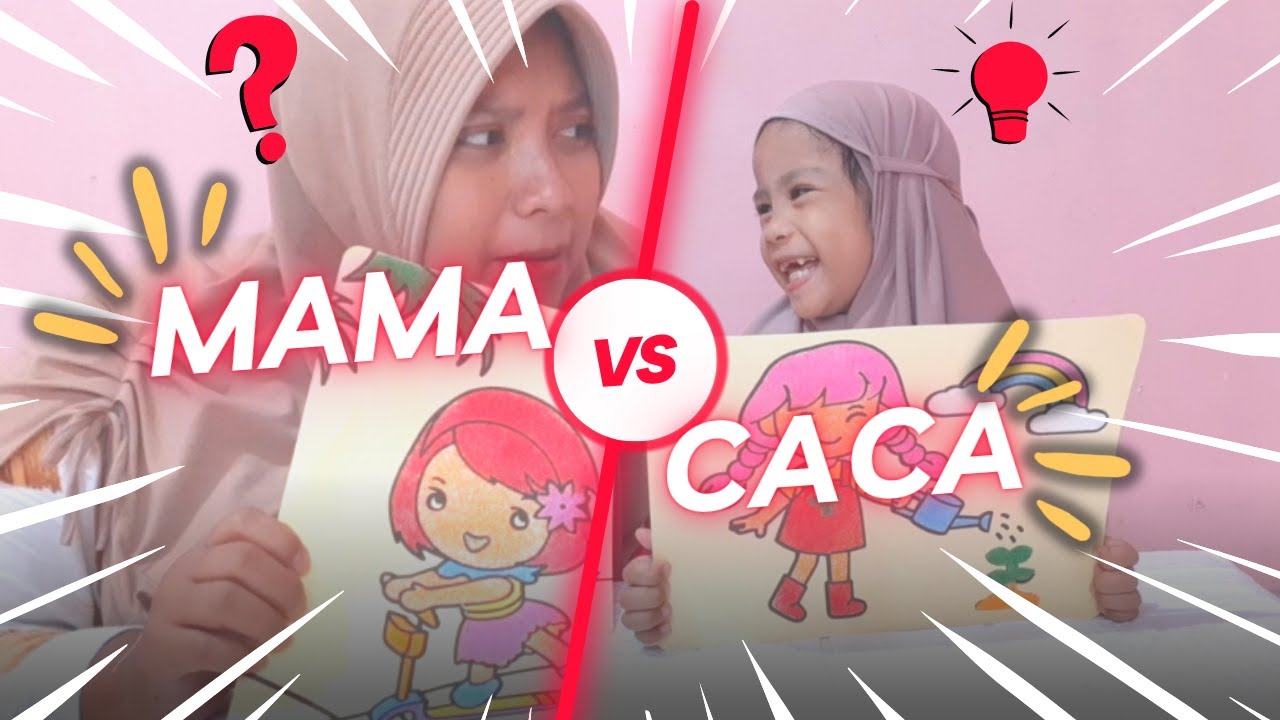 CACA VS MAMA MEWARNAI STIKER PASIR AJAIB | KIDS PLAYING SAND PAINTING ...
