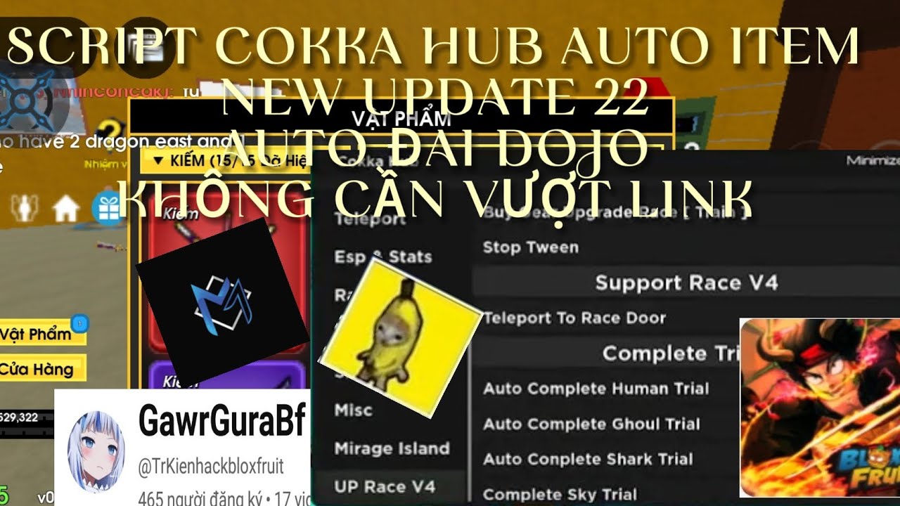 Cách Hack Blox Fruit Script Cokka Hub Auto Item Mới Update 22 ...