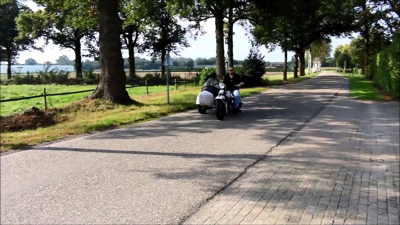 Harley Davidson WL 1945 with Goulding Sidecar - YouTube